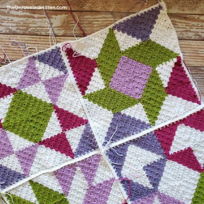 Joining C2C Squares | Sweet Lilac C2C Crochet Along Part 7 - The ...
