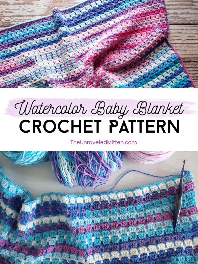 Watercolor Crochet Baby Blanket Pattern - The Unraveled Mitten