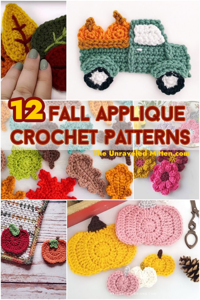 Fall Applique Crochet Patterns - The Unraveled Mitten