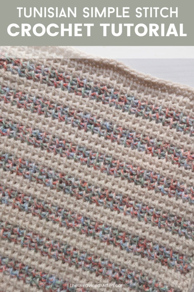 Tunisian Simple Stitch Blanket Square - The Unraveled Mitten